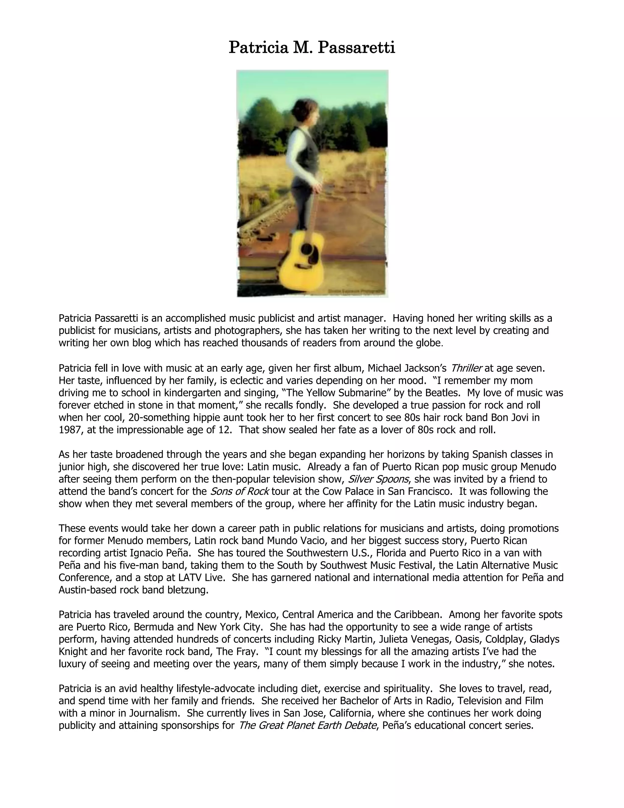 Patricia Passaretti Bio | DOCX
