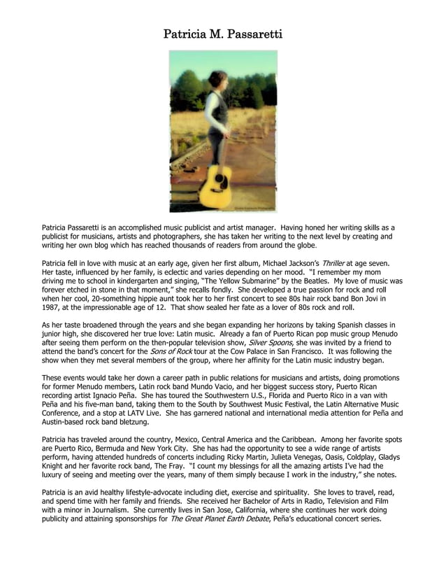 Patricia Passaretti Bio | DOCX
