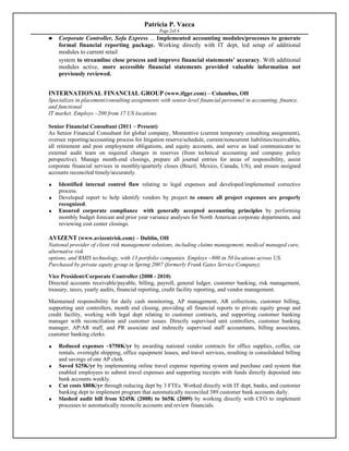 Patricia Vacca Senior Financial Executive | PDF