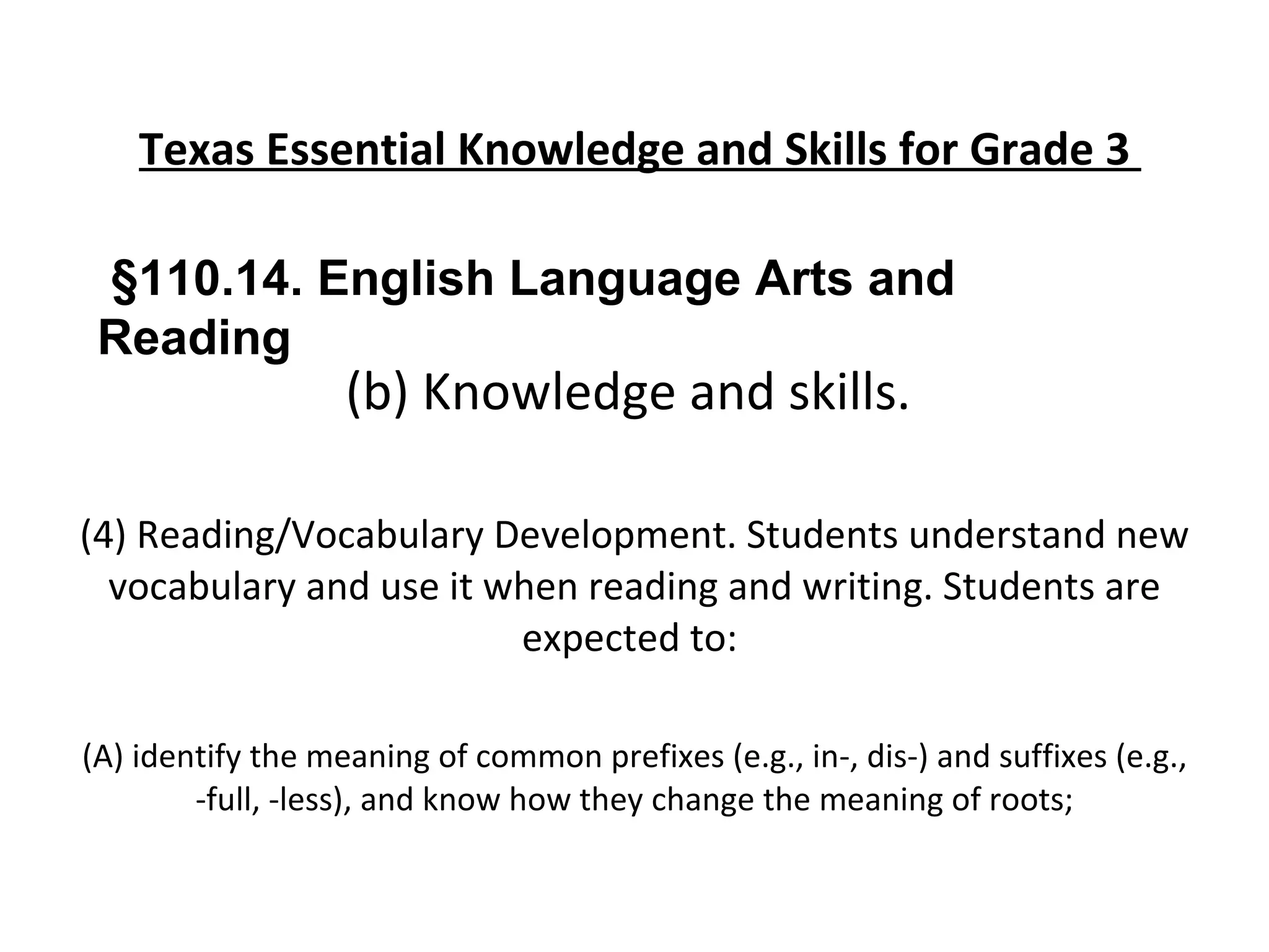 Prefixes, Suffixes, Roots: Grade 3 Quiz | PPT