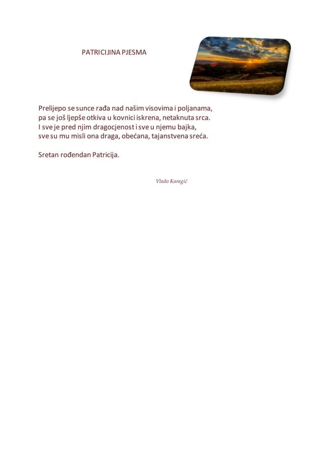 Patricijina pjesma | DOCX