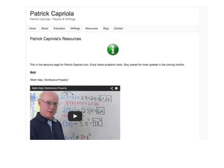Patrick Capriola - Patrick-Capriola.com - Website Preview (Updated) | PPT