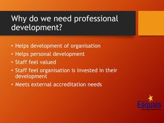 Patrick Creed: Staff Training and Development - Begin From Within ...