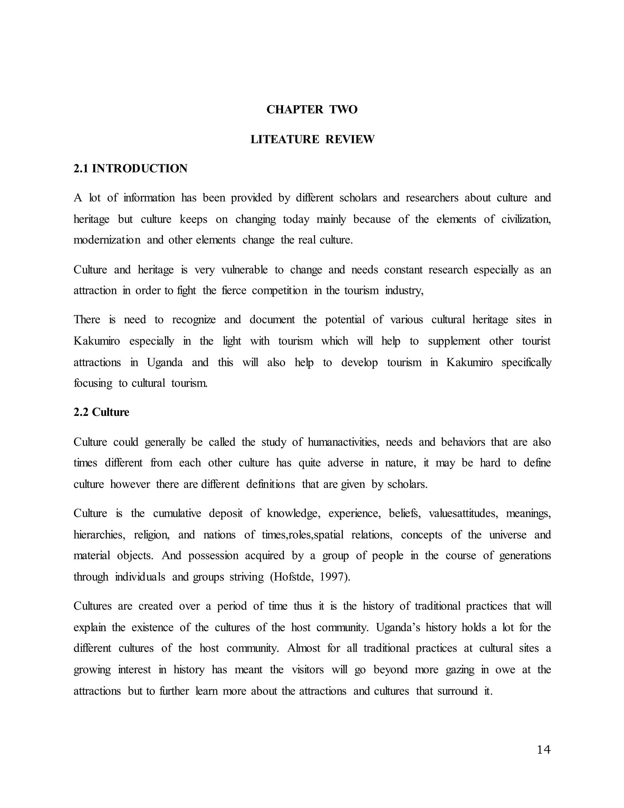 cultural sites for tourism development | DOCX