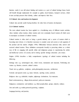 cultural sites for tourism development | DOCX