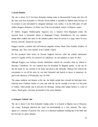 cultural sites for tourism development | DOCX