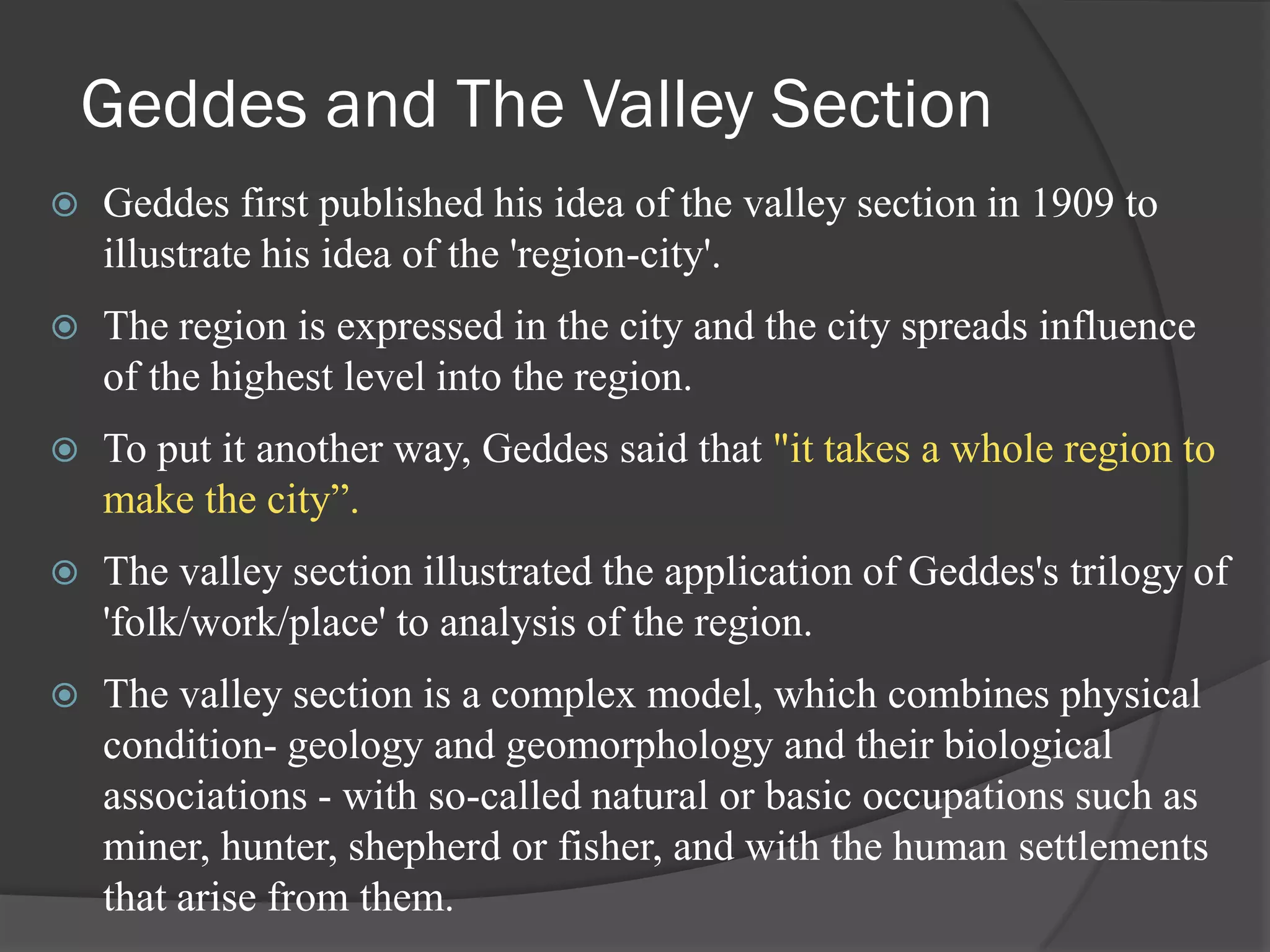 Patrick geddes theory | PPTX