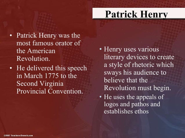 Patrick henry and speech devices | PPTX