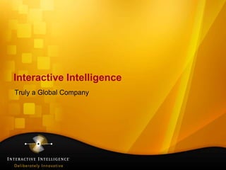 Interactive Intelligence Power Point | PPTX