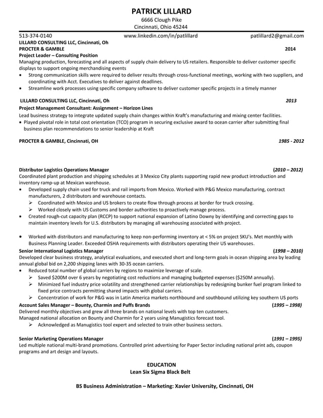 Patrick Lillard Resume | PDF