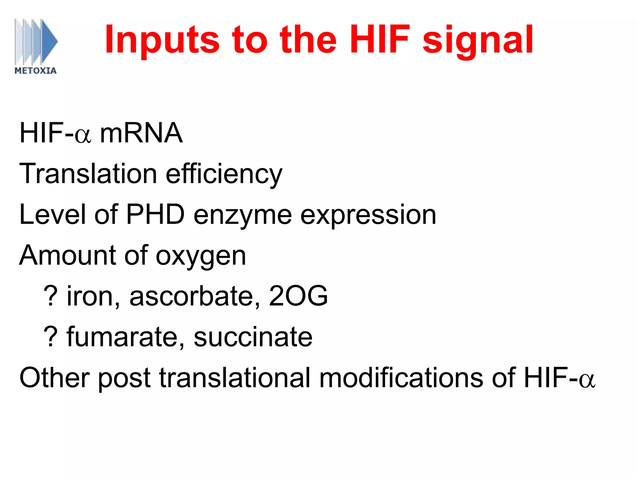HIF in cell Biology & Physiology | PPTX
