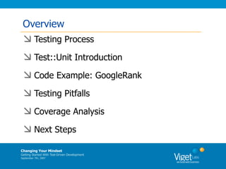 Changing Your Mindset: Getting Started with Test-Driven Development | PDF