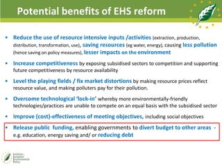 Patrick ten Brink of IEEP OECD tools and reform flowchart at IDDRI event Paris 1 June 2012 | PPT