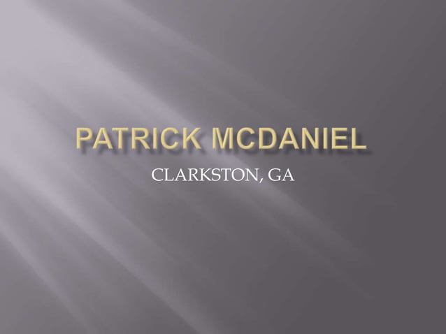 Patrick McDaniel visual resume | PPT