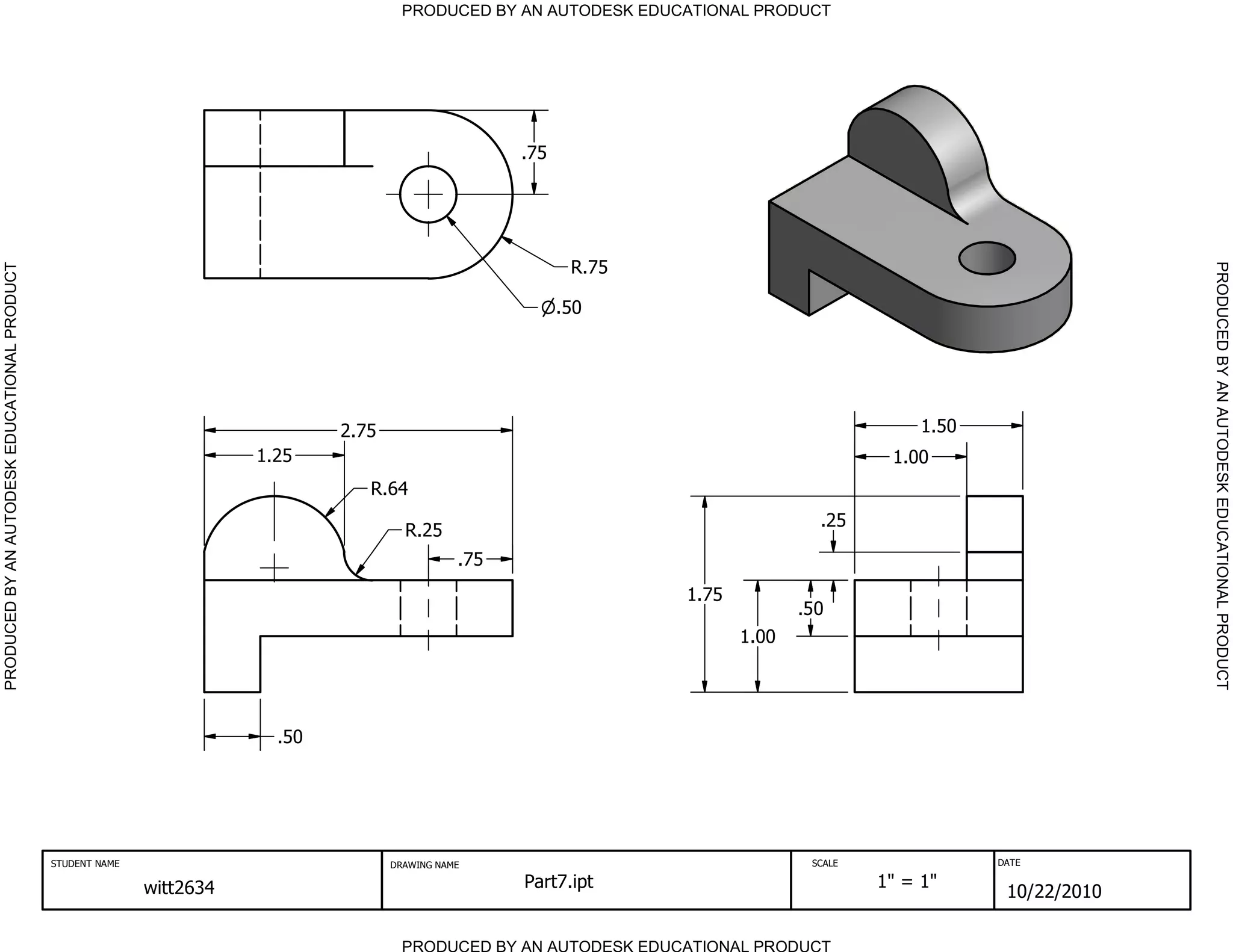Inventor Drawing Assignment | PDF
