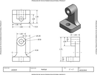Inventor Drawing Assignment | PDF