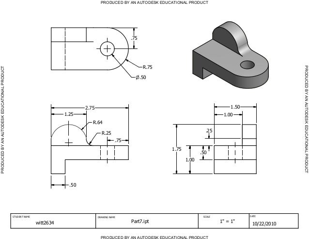 Inventor Drawing Assignment