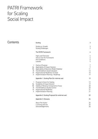 PATRI Framework For Scaling Social Impact - Rizwan Tayabali | PDF