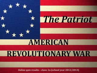 Online quiz analysis: Patriot | PPT