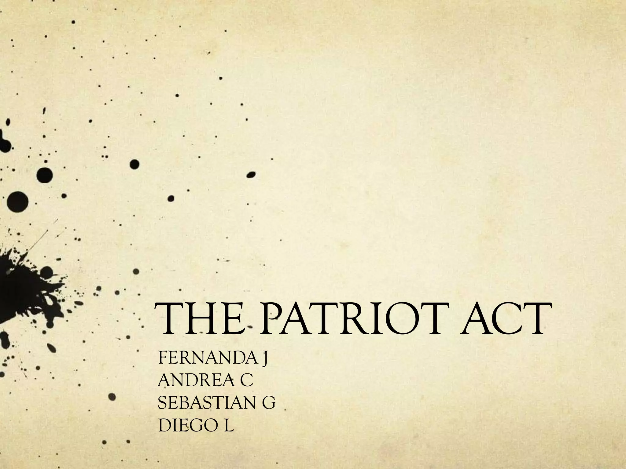 Patriot act | PPT