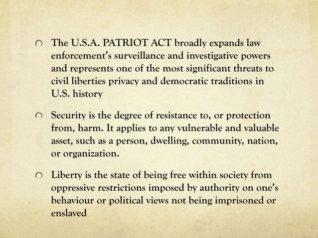 Patriot act | PPTX