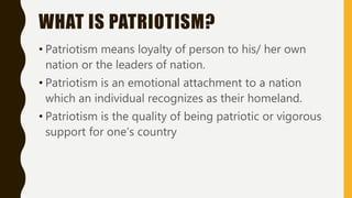 Patriotism | PPT
