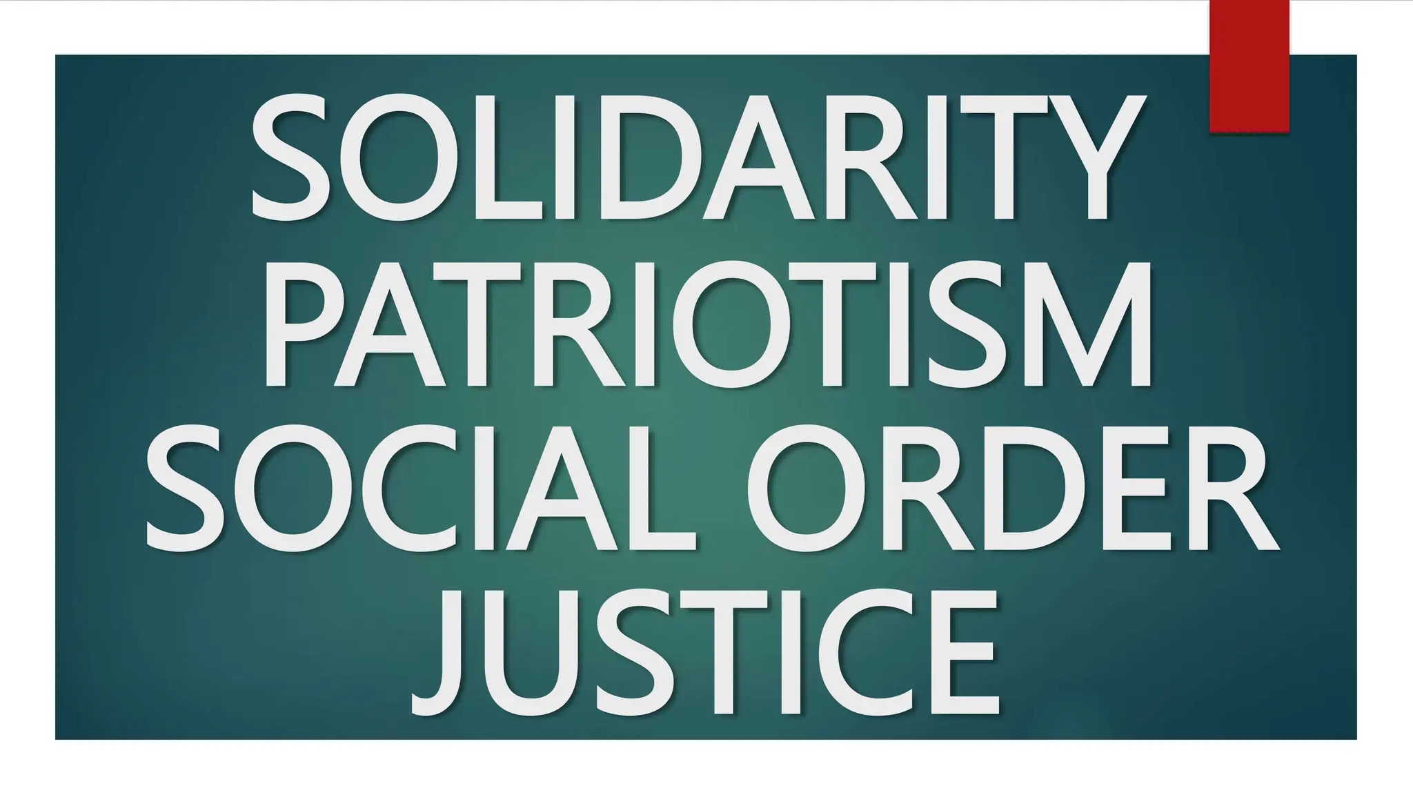 PATRIOTISM-This is one of the most important value that a person should ...