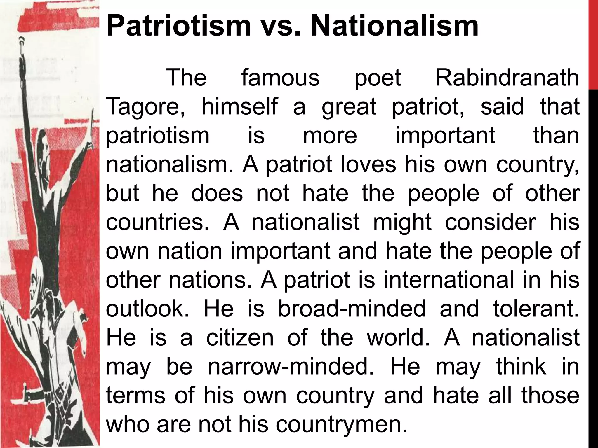 Patriotism and nationalism | PPTX