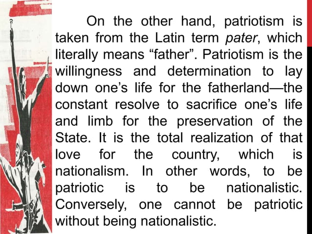 Patriotism and nationalism | PPTX