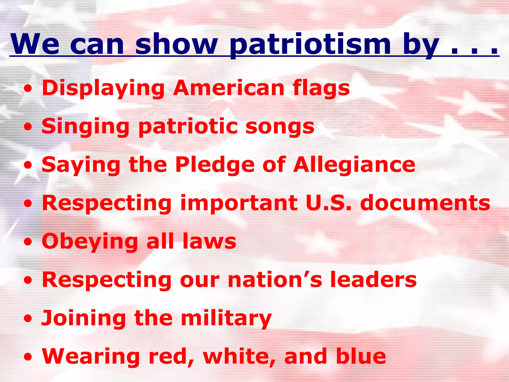 Patriotism (social studies) | PPT