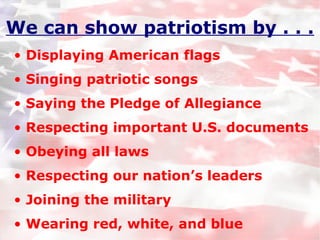 Patriotism (social studies) | PPT