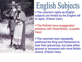 Patriots loyalists powerpoint 2 | PPT