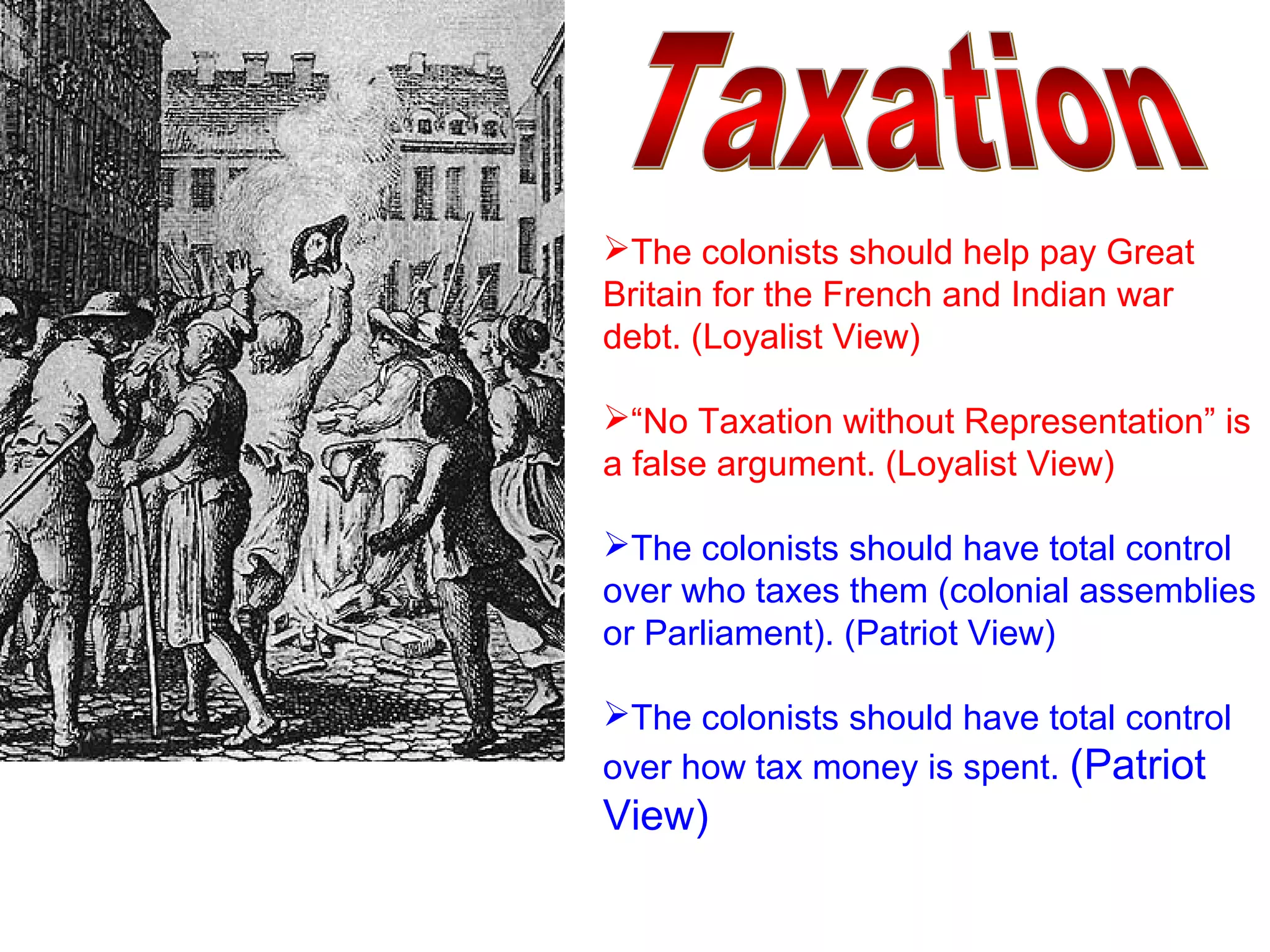 Patriots loyalists powerpoint | PPT