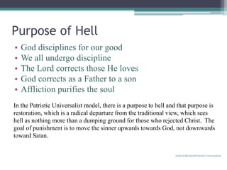 Patristic universalism seminar 2016 | PPTX