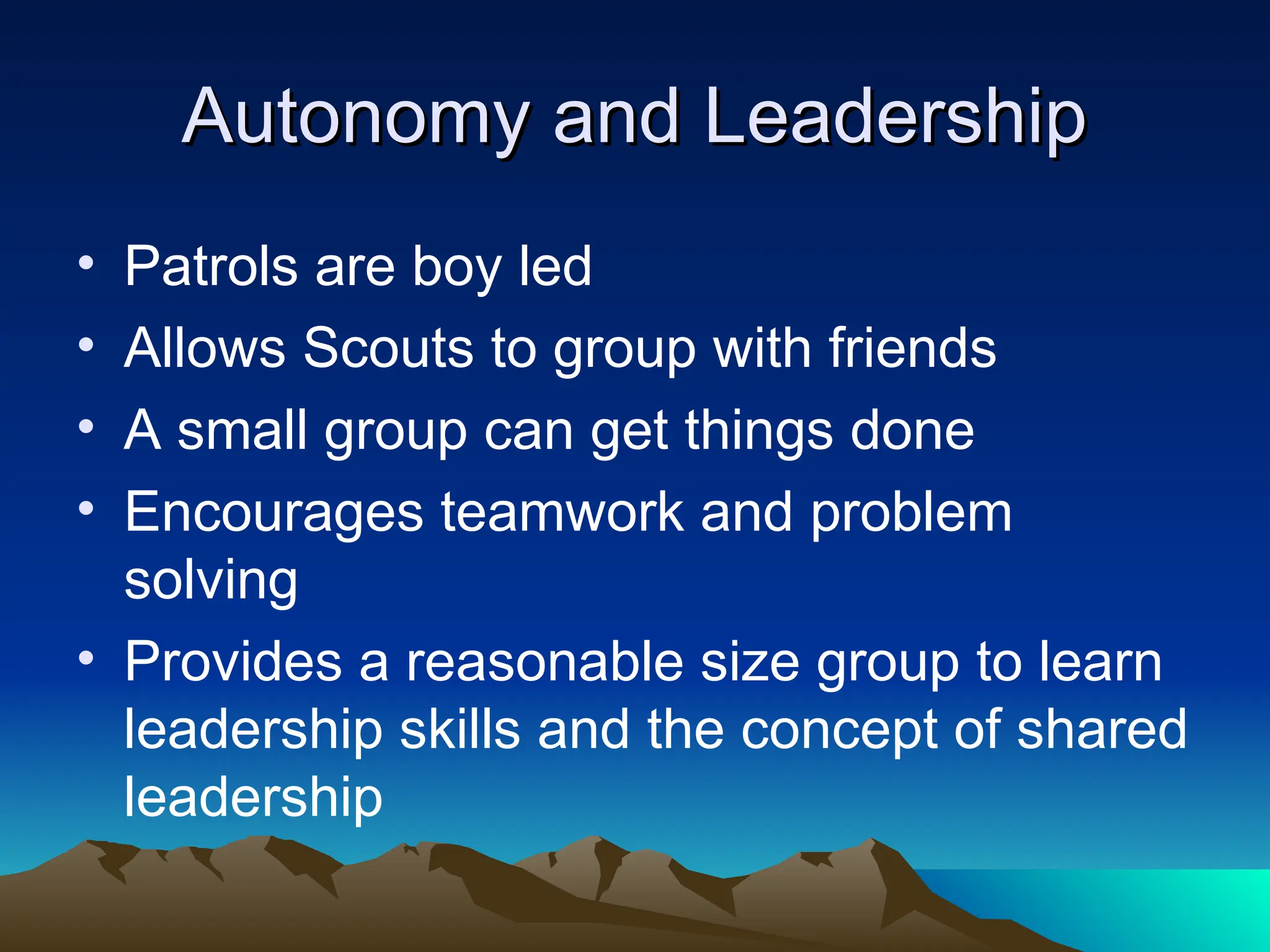 Scouting and patrol system123-method.ppt