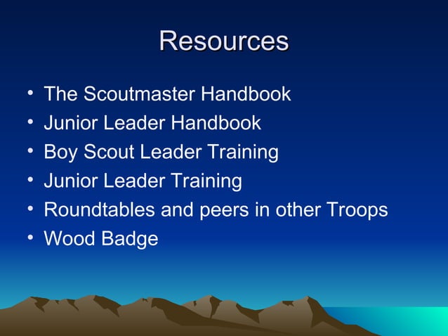 Scouting and patrol system123-method.ppt