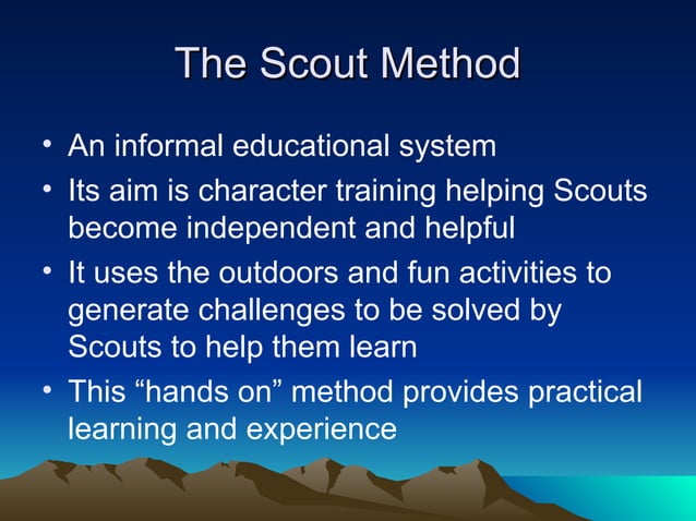 Scouting and patrol system123-method.ppt
