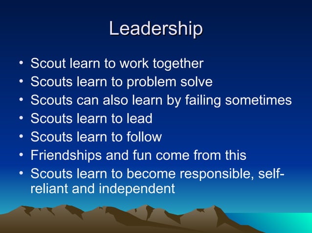 Scouting and patrol system123-method.ppt