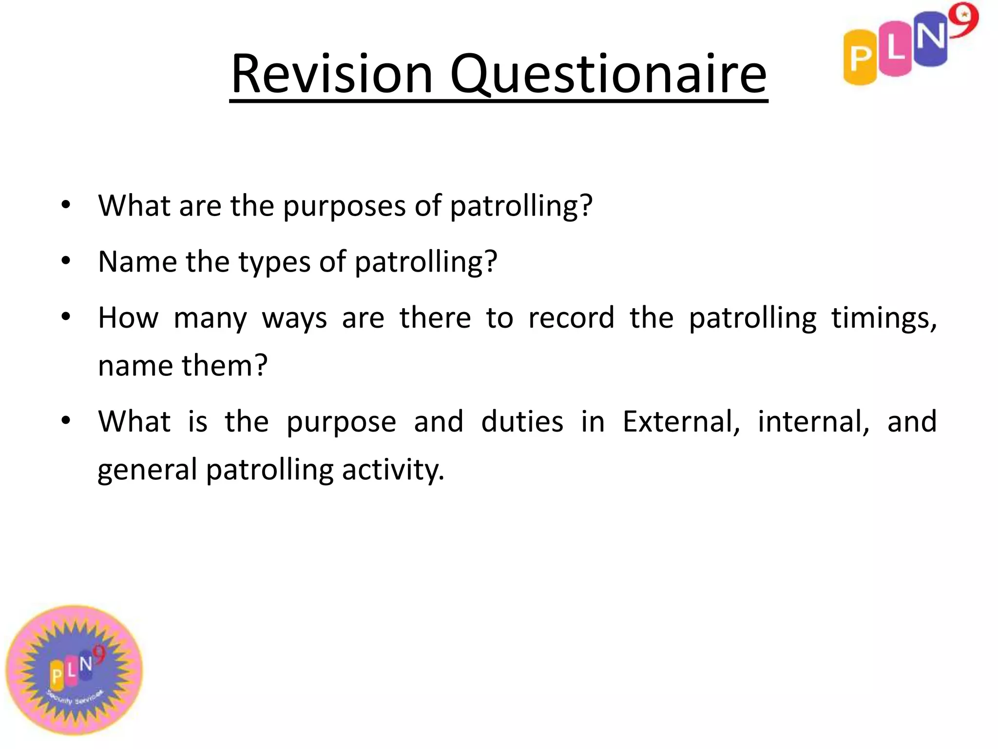Patrolling | PPTX
