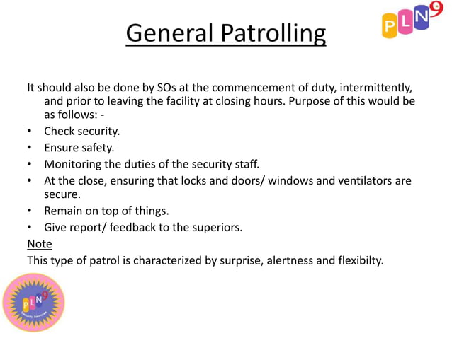 Patrolling | PPTX | Home Security | Home & Garden