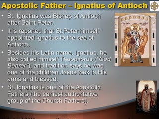 Patrology II: Early Confessions of Faith & The Apostolic Fathers | PPT