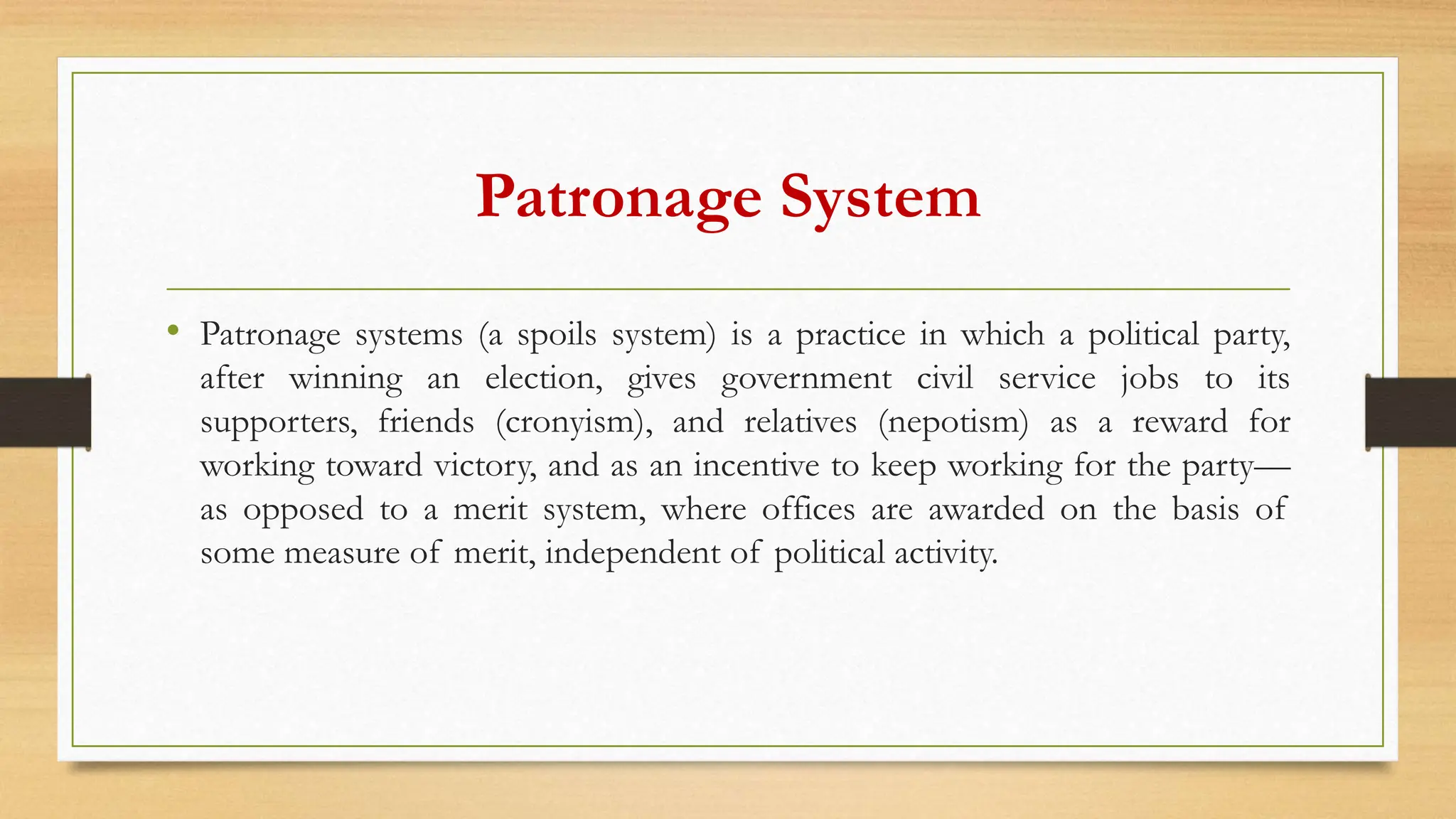 Patronage and Good Governance 5.pptx pptc | PPTX