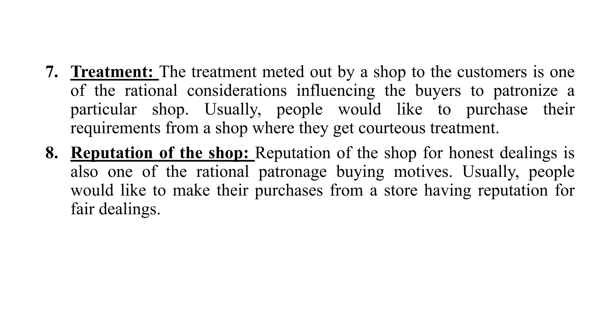 Patronage buying motives | PPTX