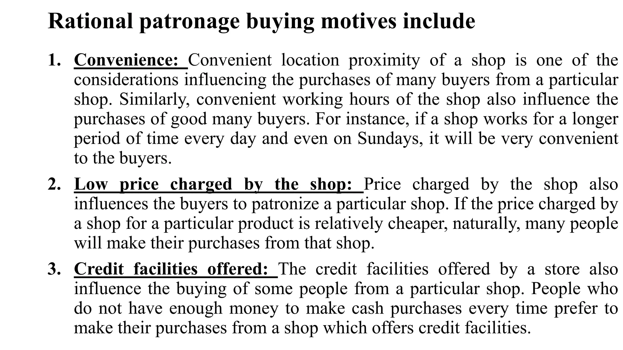 Patronage buying motives | PPTX