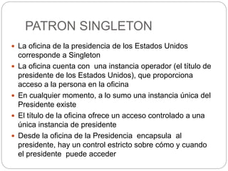 Patron creacional singleton | PPTX