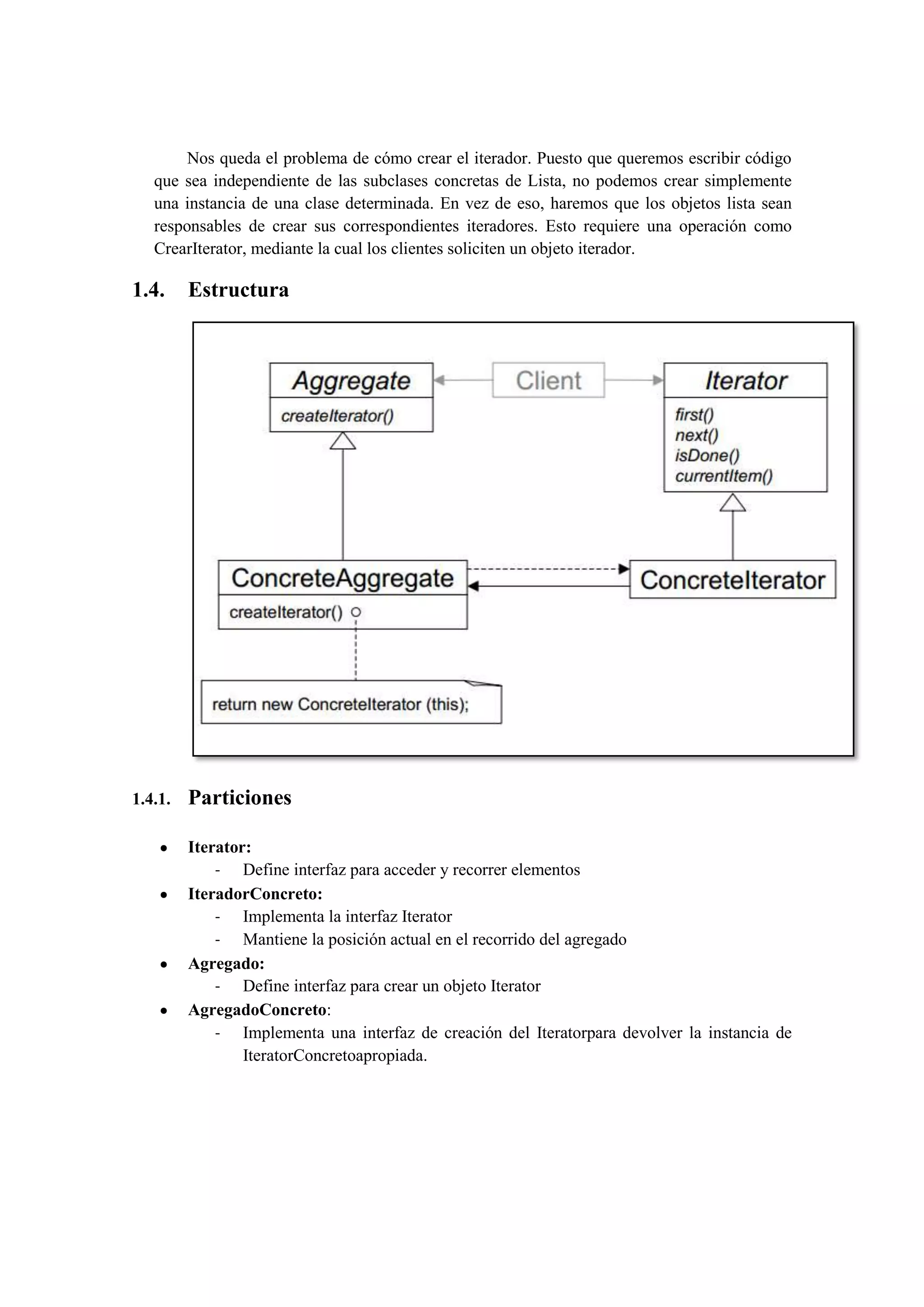 Patron de diseño iterator | PDF