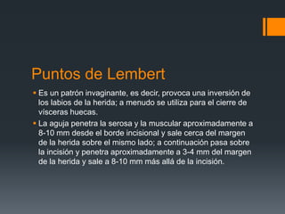 Patrones de sutura | PPTX