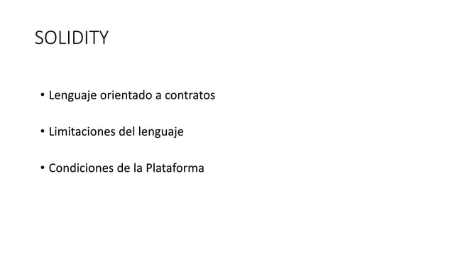 Patrones de diseño en solidity | PPT