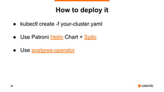 Patroni: Kubernetes-native PostgreSQL companion | PPT