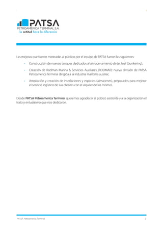 Patsa Petroamerica Terminal en Panama Maritime XII | PDF